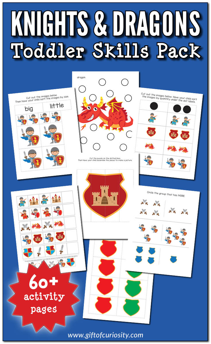 Knights and Dragons Toddler Skills Pack - Gift of Curiosity