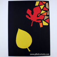 Fall leaf mosaic art - Gift of Curiosity