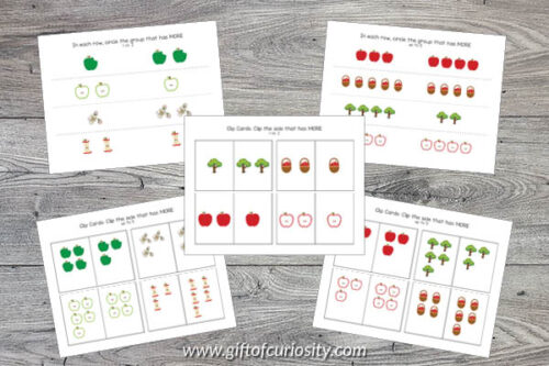 Apple Preschool Math Pack - Gift of Curiosity
