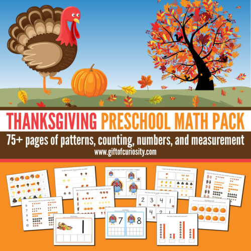 Thanksgiving Preschool Math Pack Gift Of Curiosity Thanksgiving Preschool Math Pack Gift Of Curiosity