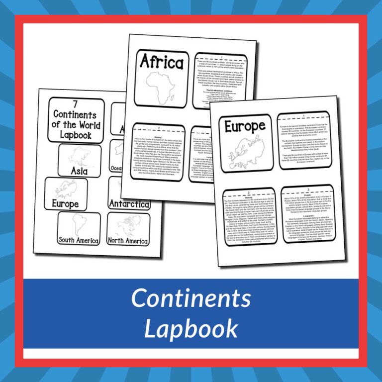 Continents Lapbook - Gift of Curiosity