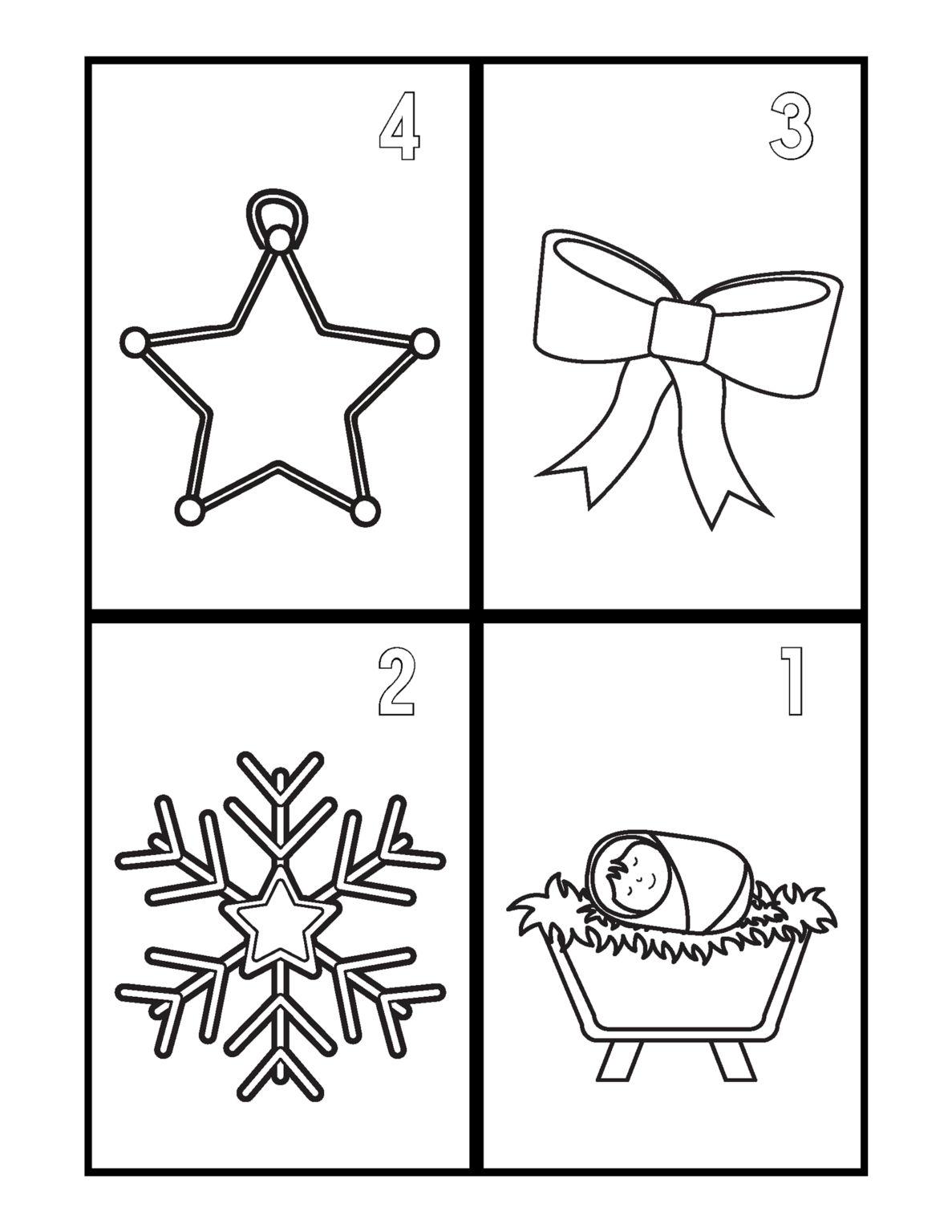 Christmas Countdown Coloring Cards - Gift of Curiosity