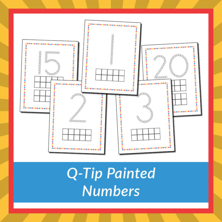 Q-Tip Painted Numbers - Gift of Curiosity